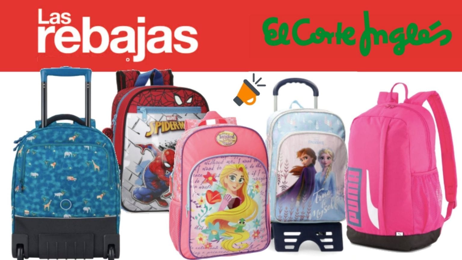 Hasta 70% DTO. en mochilas escolares en El Corte Inglés