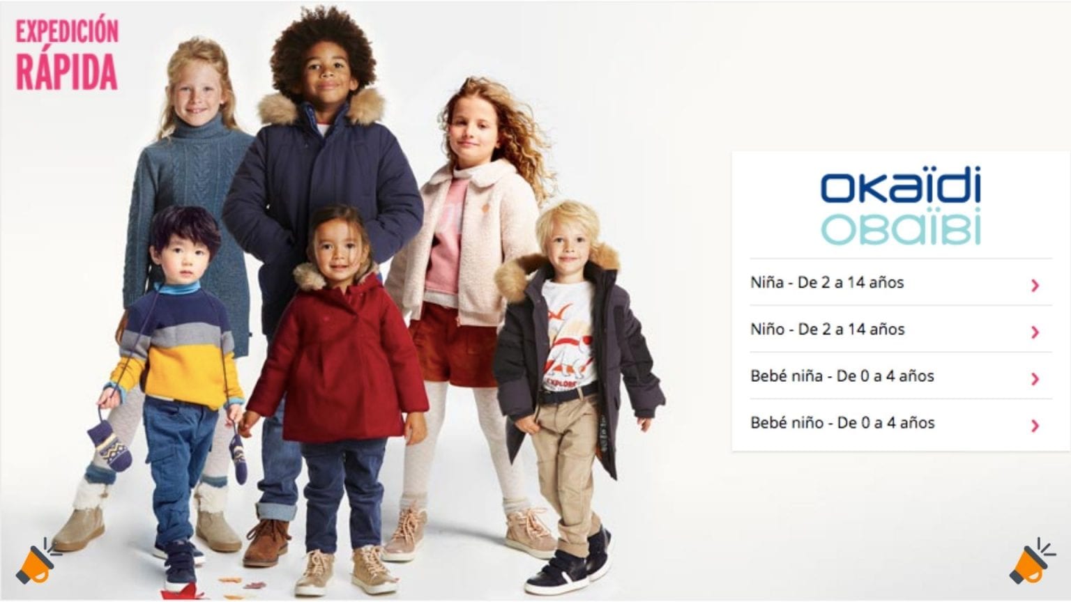 ¡OUTLET OKAÏDI! Hasta 50% DTO. en ropa de niñ@ y bebé