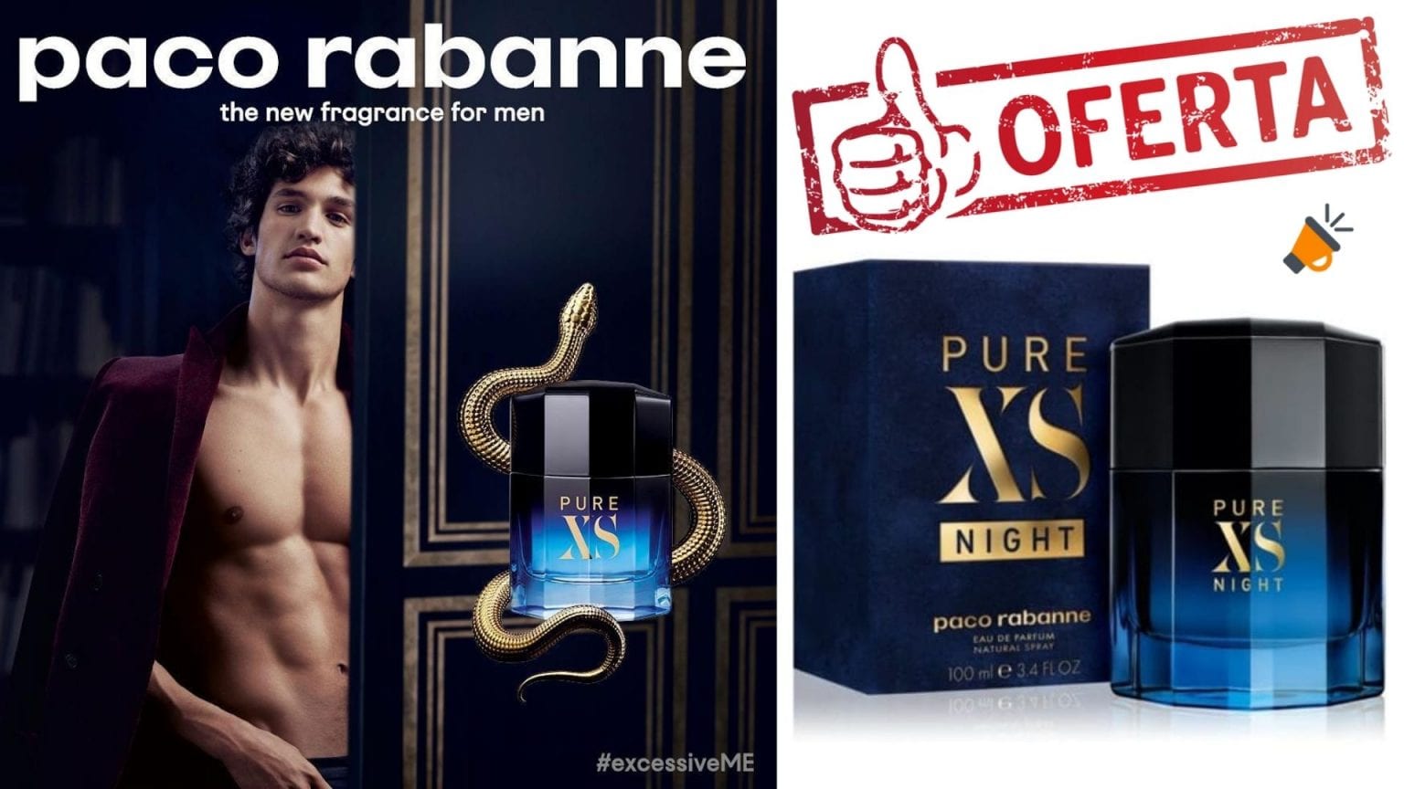 ¡SOLO HOY 57% DTO.! Colonia Paco Rabanne Pure XS para hombre por 34,95€