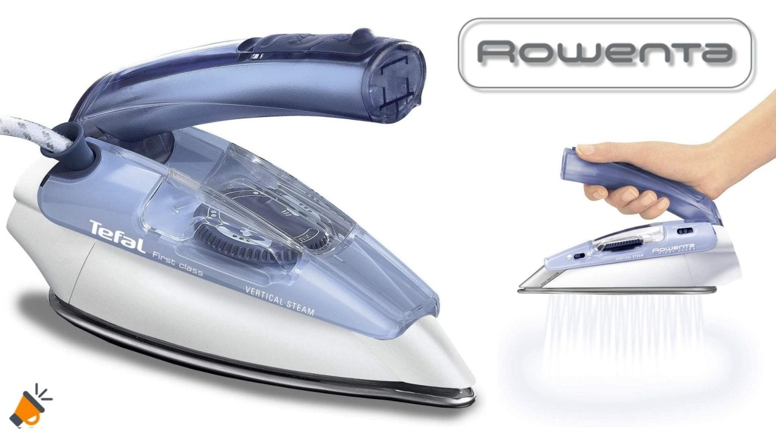 Plancha de viaje Rowenta 1000 W con golpe de vapor de 45 gr/m por 19 ...