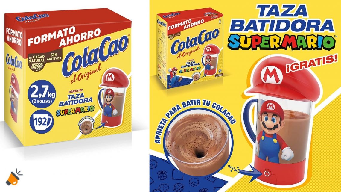 Pack ColaCao 2,7KG con taza batidora Súper Mario GRATIS por solo 11€