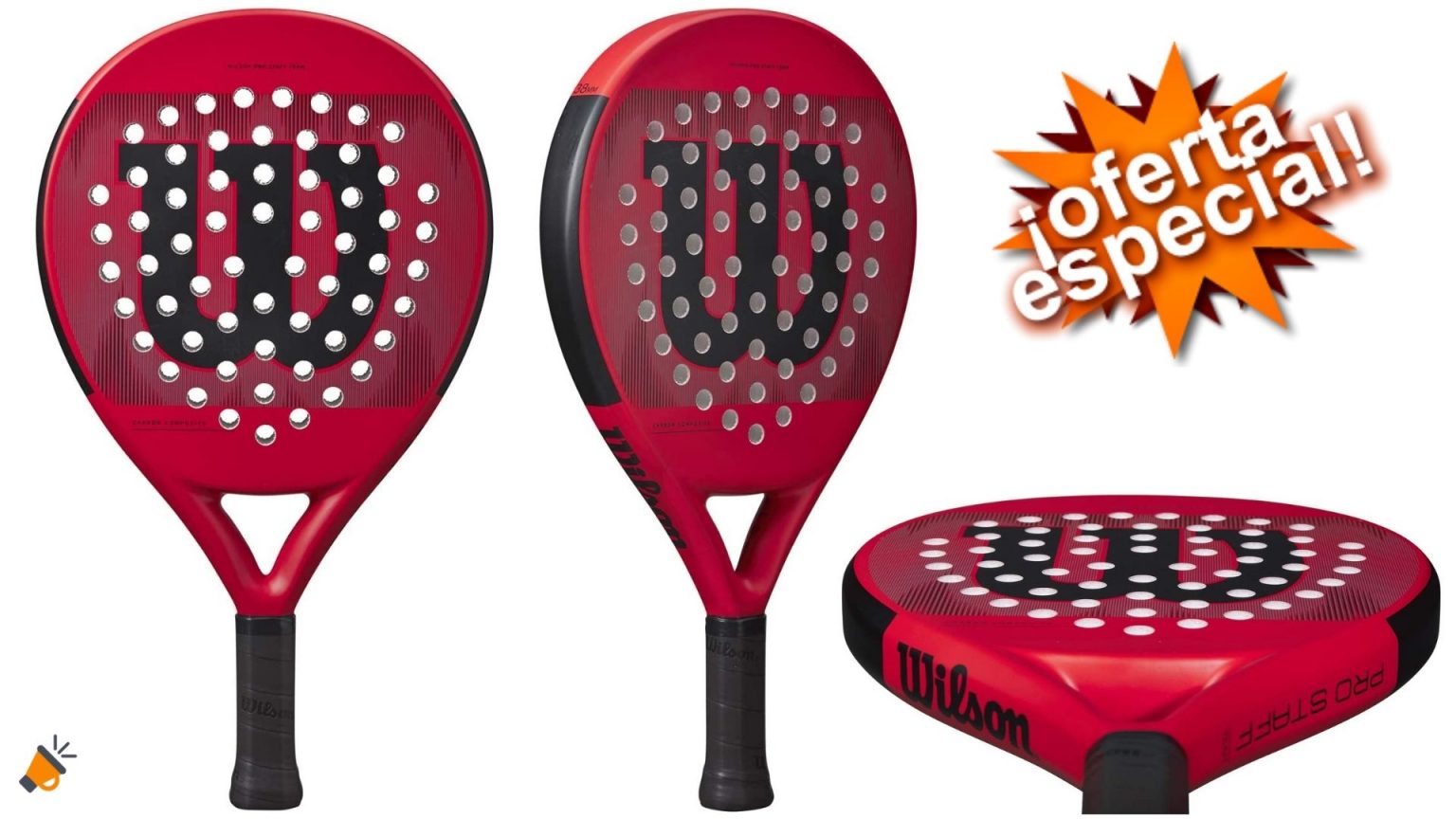 ¡ANTES 160€! Pala pádel Wilson Pro Staff Team por solo 89,90€