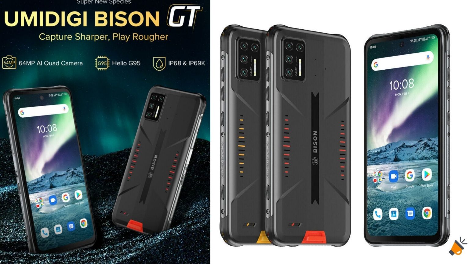 UMIDIGI Bison GT, un móvil indestructible con 5 cámaras y gran batería por 145€