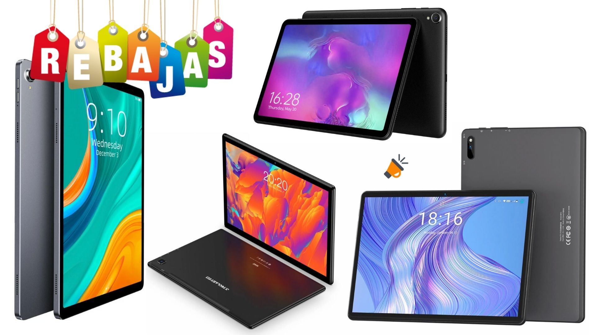 🖤🔝OFERTONES en gran selección de Tablets en el Black Friday de Banggood