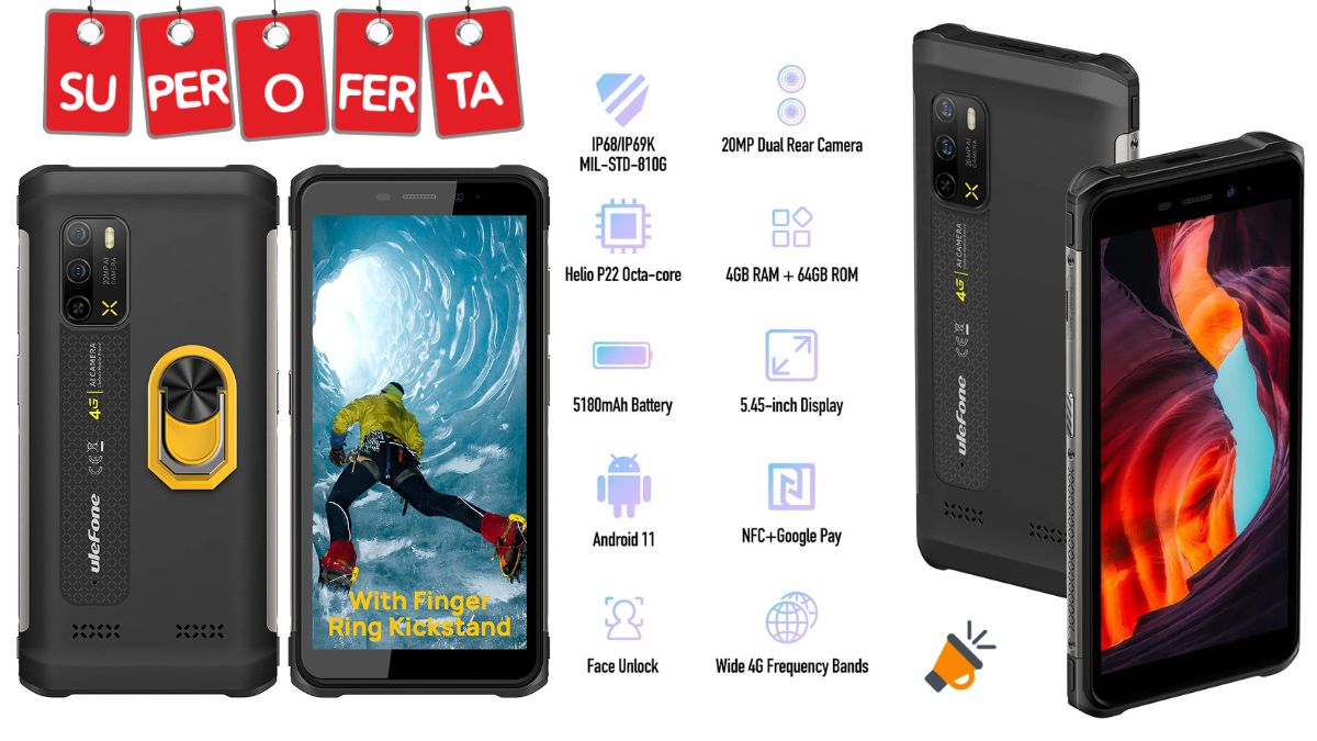 Ulefone Armor X10 Pro 5,45", 4/64GB, NFC y carga inversa por SOLO 144€