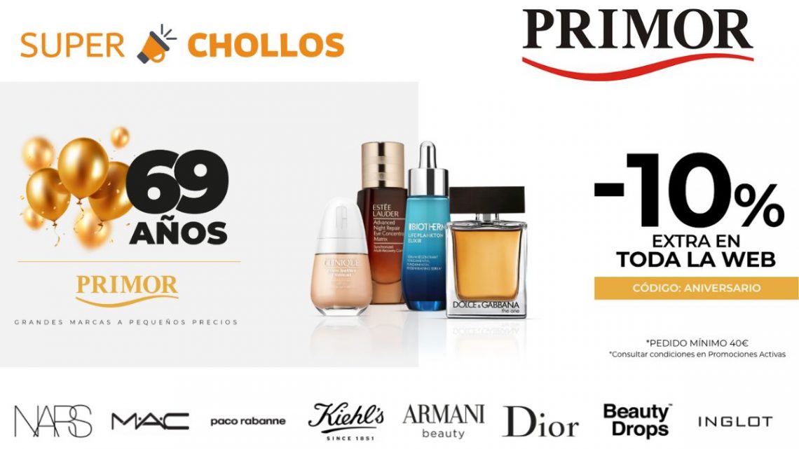 ¡CUPONAZO! SOLO HOY 10% DTO. EXTRA en Perfumes en Primor