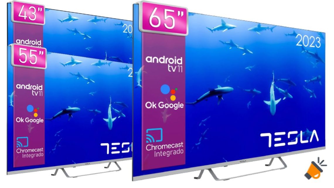 🖥️ Smart TVs TESLA con Android TV de hasta 65" desde SOLO 144€