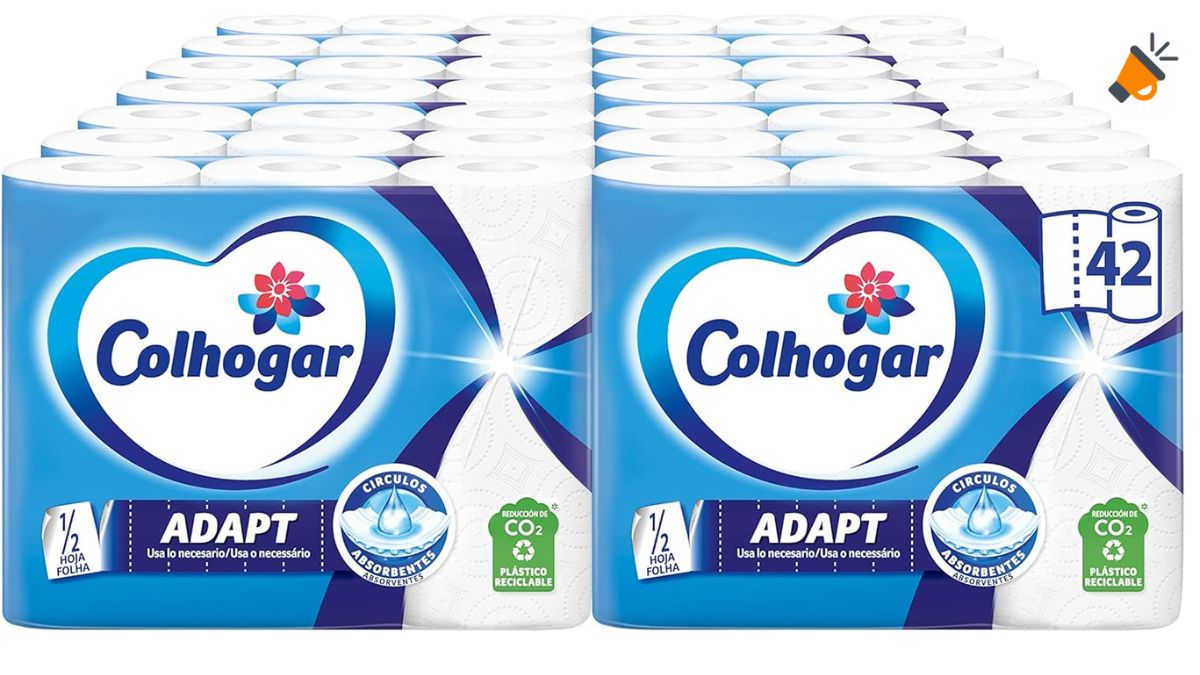 Pack x42 rollos papel de cocina Colhogar Adapt por SOLO 23,57 ...