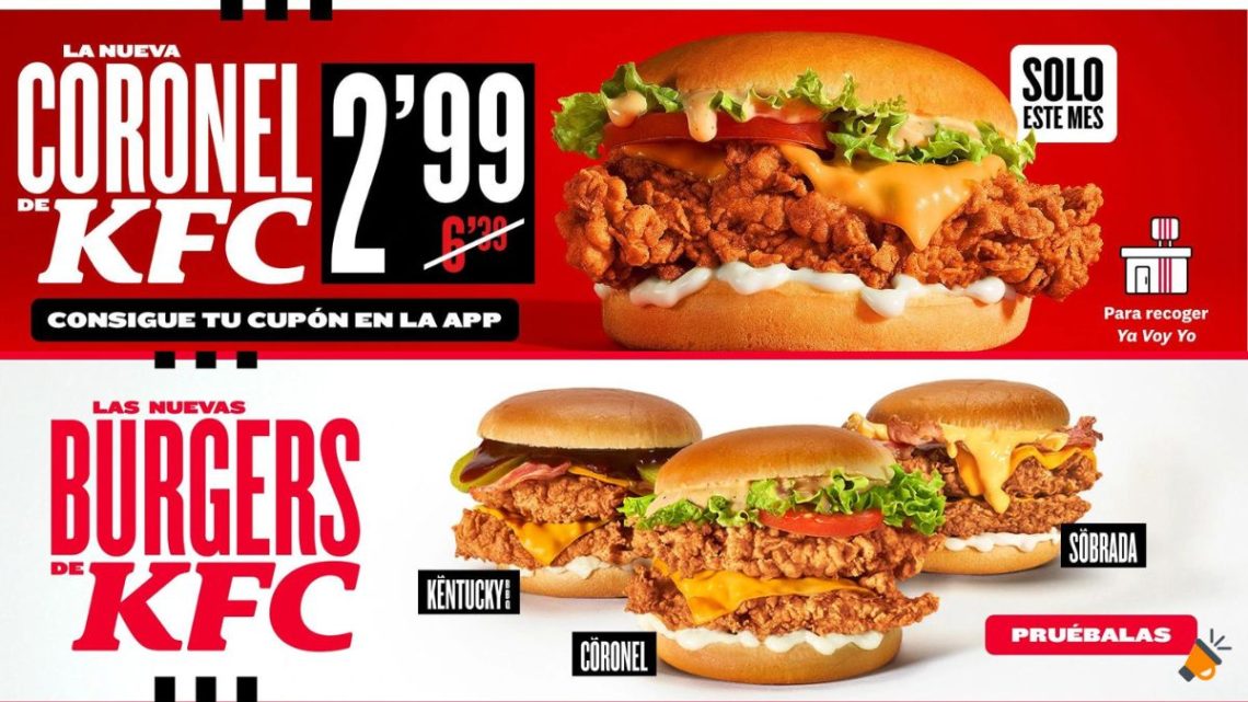 La nueva Hamburguesa Coronel de KFC por SOLO 2,99€