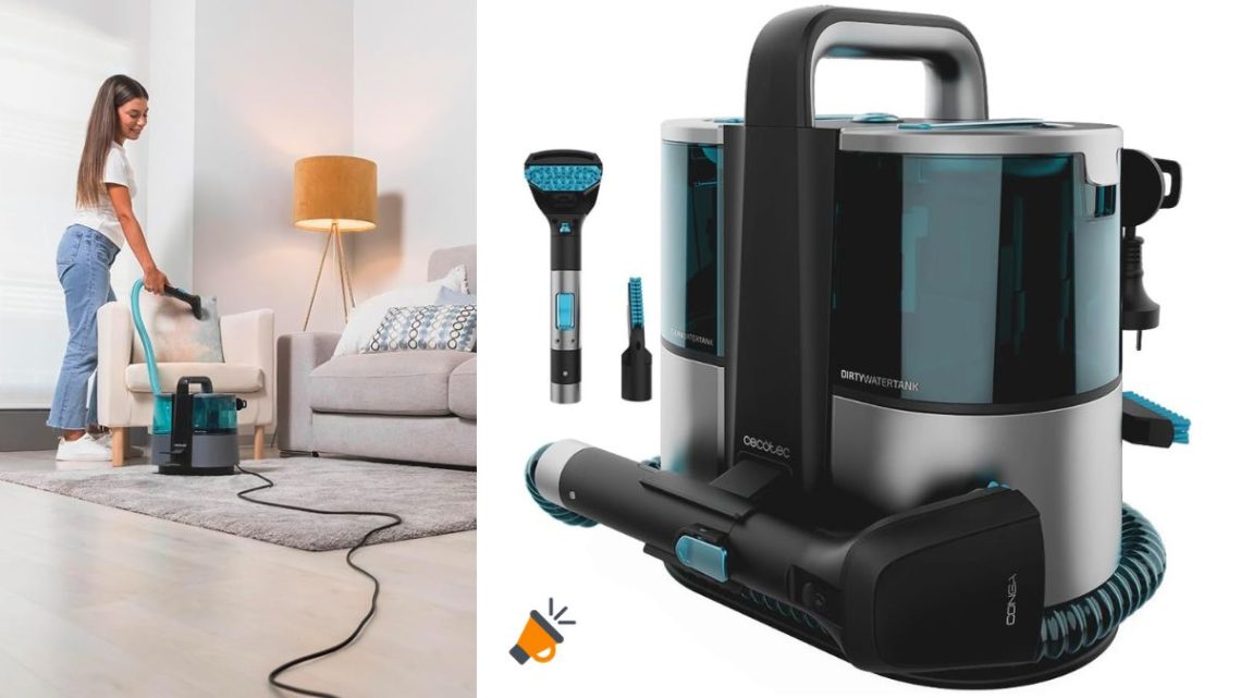 Aspirador de tapicerías Cecotec Conga 4000 Carpet&Spot Clean por SOLO 90,€