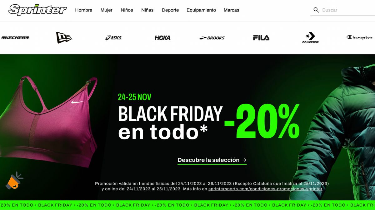 💣¡CYBER MONDAY SPRINTER! -10% DTO. EXTRA en selección de productos