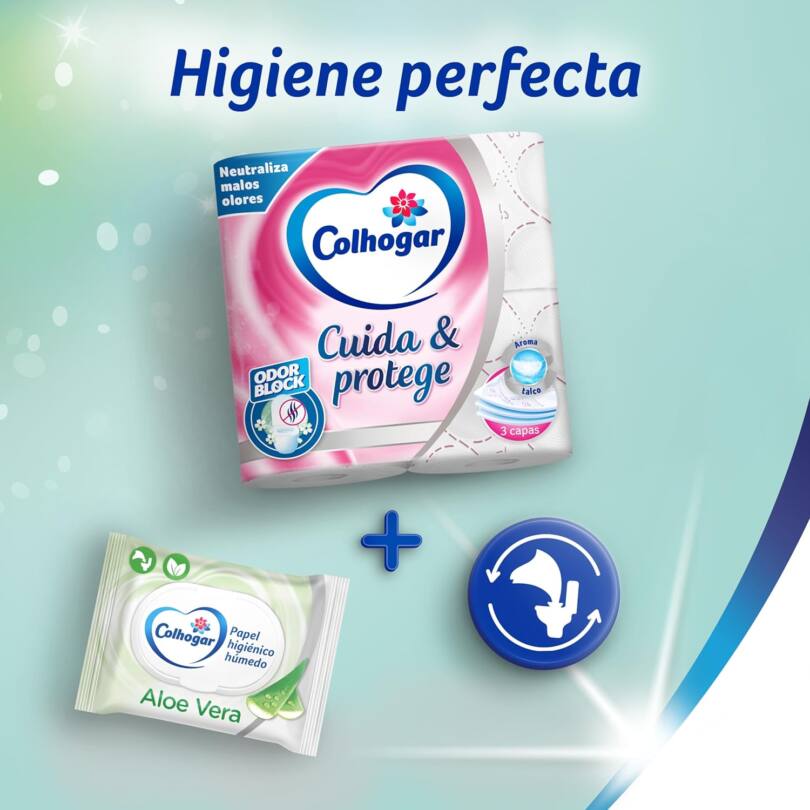 Pack x42 papel higienico Colhogar Protect Cuida&Protege por 12€